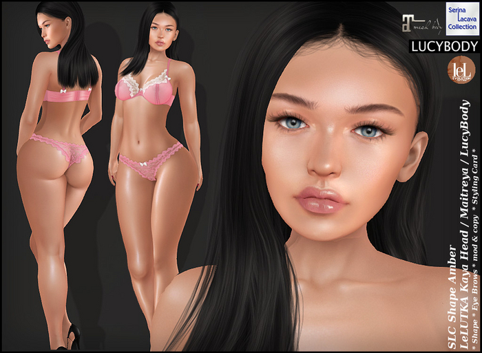 Second Life Marketplace - SLC Shape Amber LeLUTKA Kaya Head Maitreya Lucybody Demo